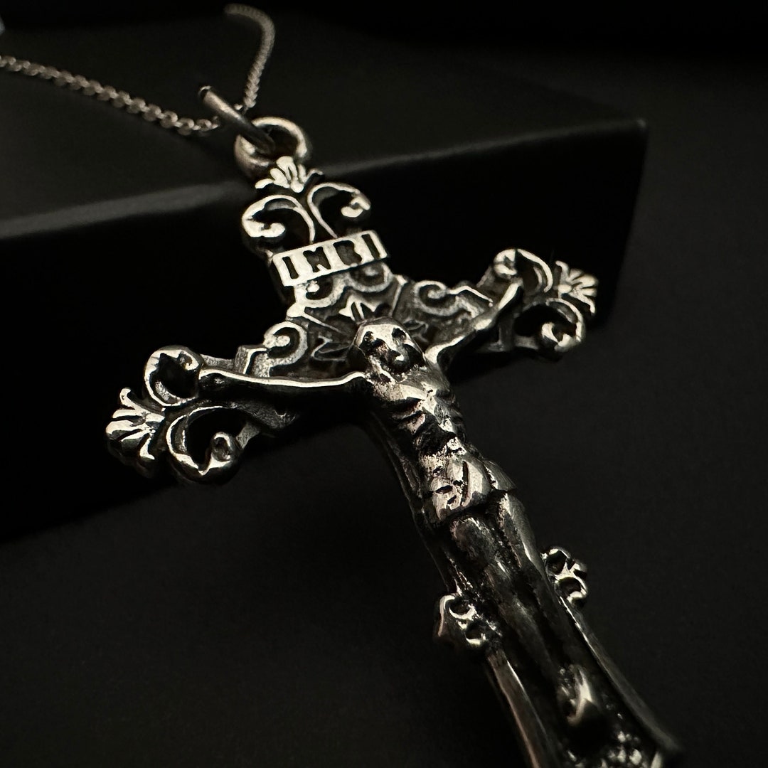 JESUS Christ Cross Pendant Jesus Crucifix Necklace Christian - Etsy