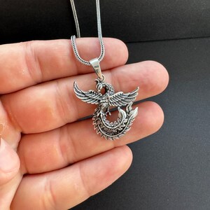 Phoenix Necklace, 925 Sterling Silver Greek Mythology Bird, Dragon ...