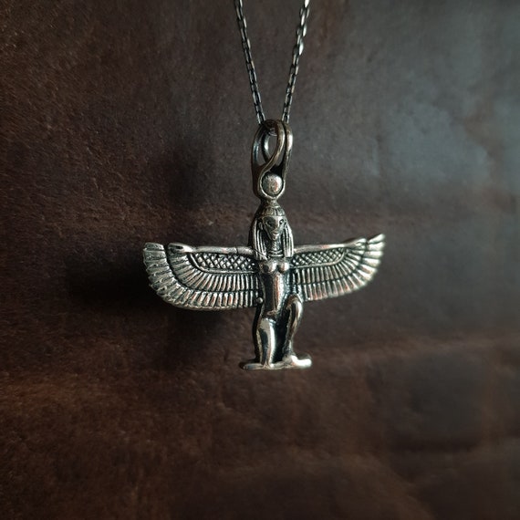Goddess ISIS Necklace 925K Sterling Silver Goddess of Magic - Etsy