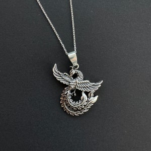 Phoenix Necklace, 925 Sterling Silver Greek Mythology Bird, Dragon ...