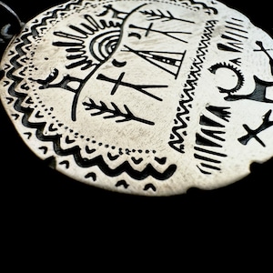 SHAMAN Medallion, 925k Sterling Silver Shaman Necklace, Pagan Talisman ...