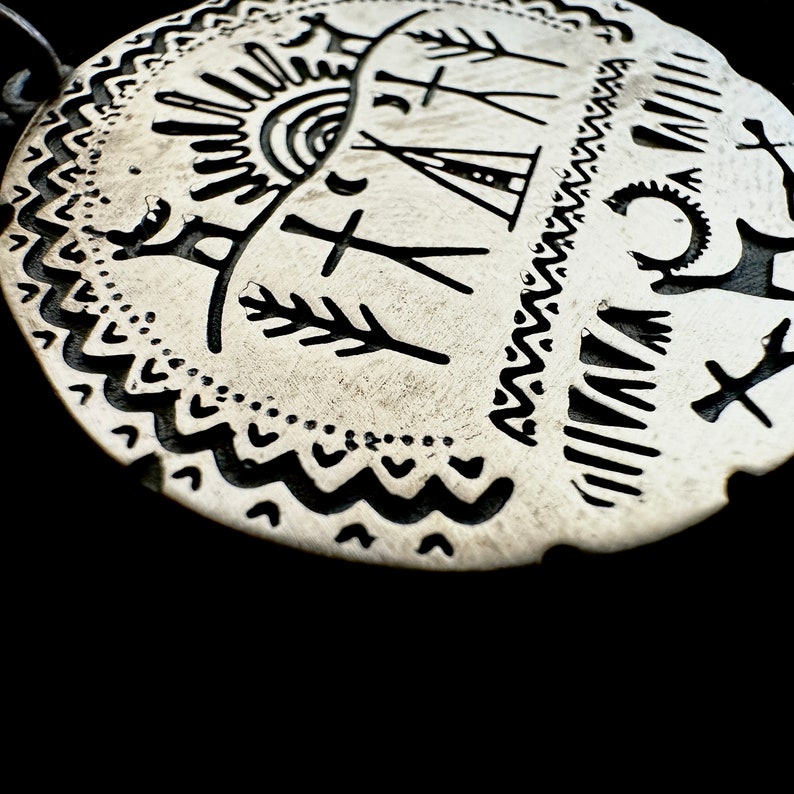 SHAMAN Medallion, 925k Sterling Silver Shaman Necklace, Pagan Talisman ...