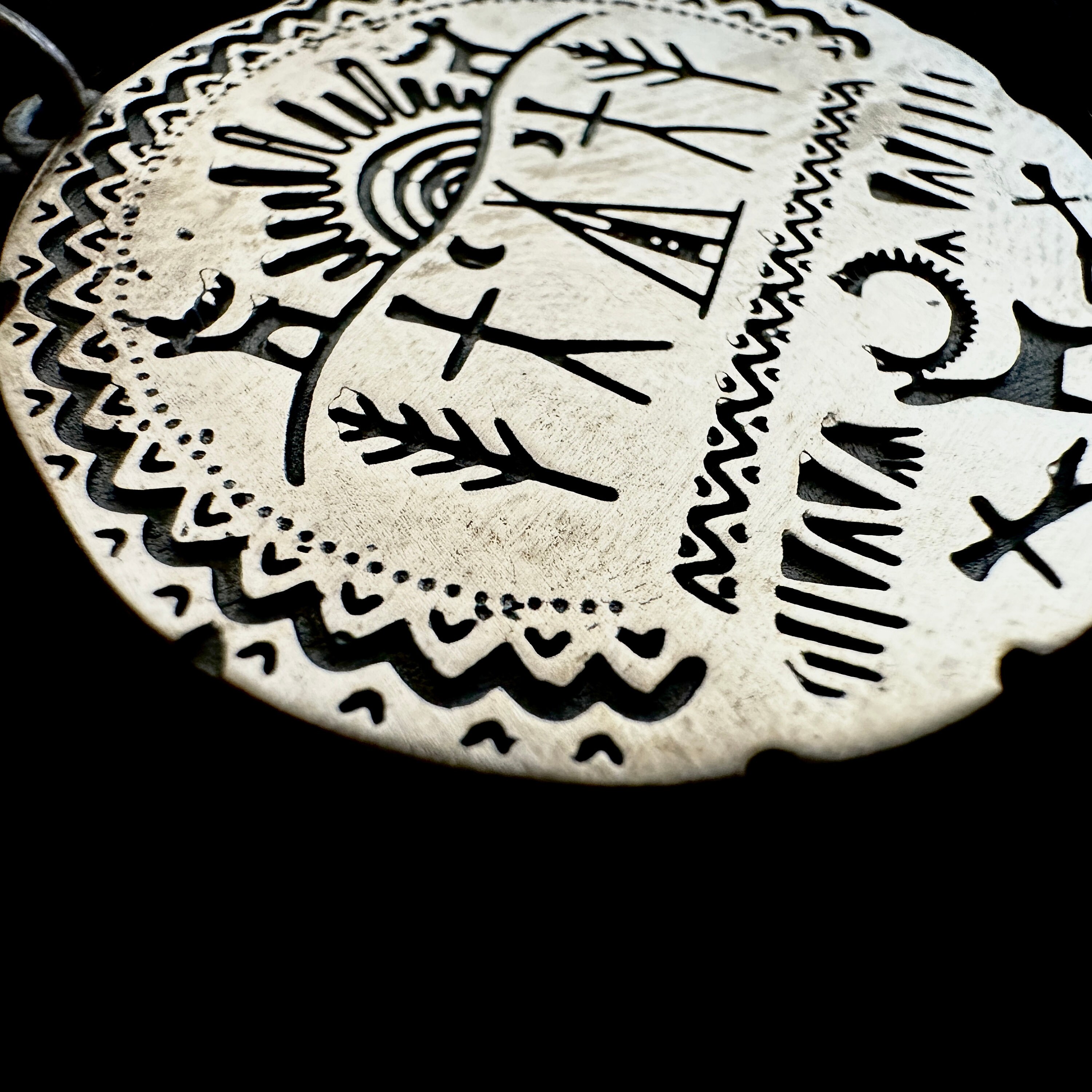 SHAMAN Medallion, 925k Sterling Silver Shaman Necklace, Pagan Talisman ...