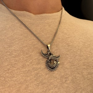 Phoenix Necklace, 925 Sterling Silver Greek Mythology Bird, Dragon ...