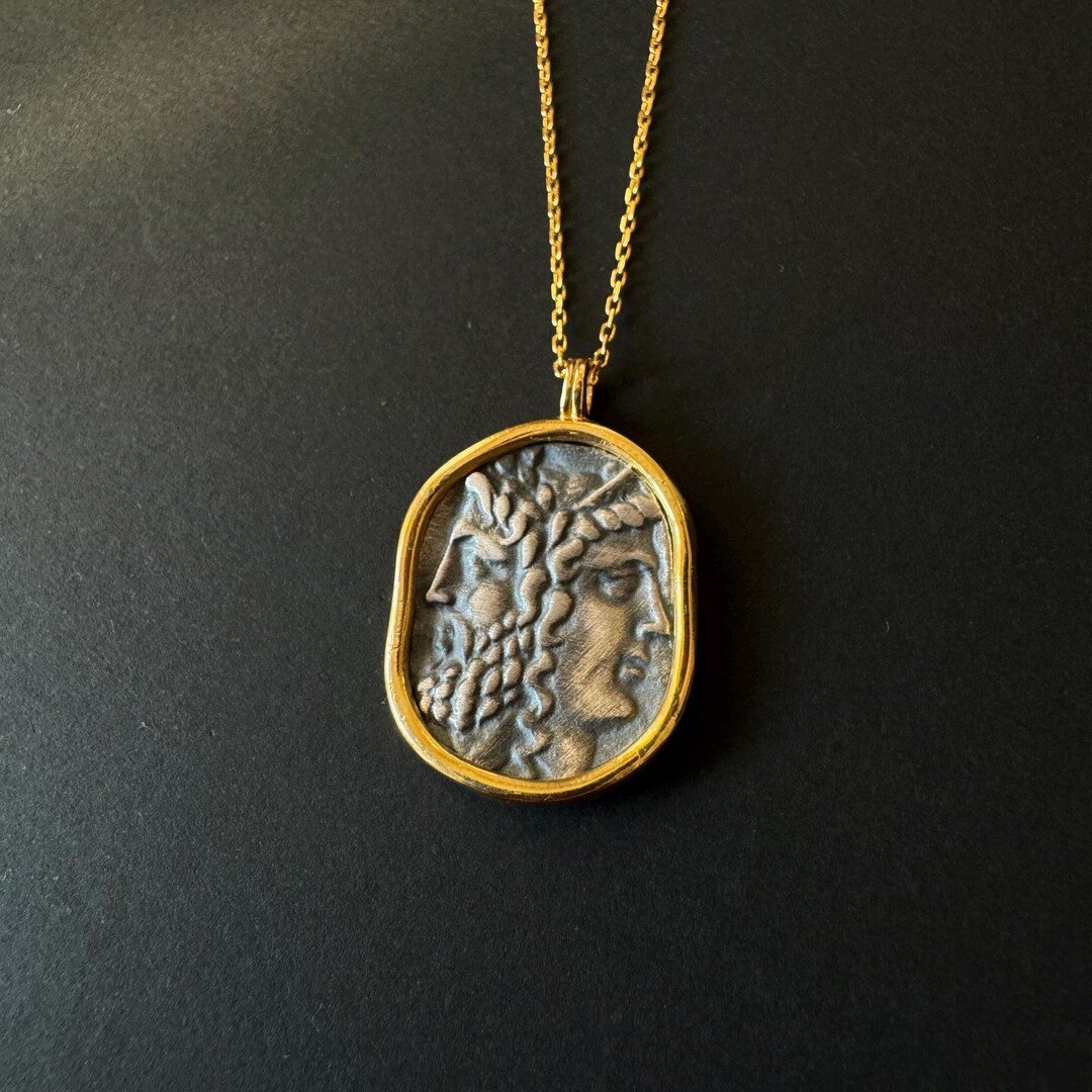 Janus Necklace, 925 Sterling Silver Ancient Roman God of Duality ...
