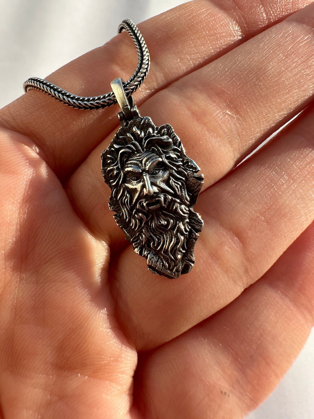 Zeus and Hera Necklace, 925 Sterling Silver Ancient Greek God Zeus ...