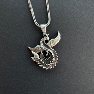 Phoenix Necklace, 925 Sterling Silver Greek Mythology Bird, Dragon ...