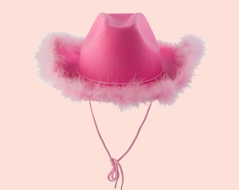 Bulk Pink Boa Cowboy Hat - Etsy