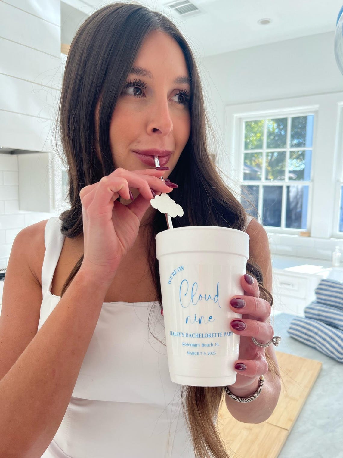 She’s on Cloud 9 Straws | Custom Straws | Bachelorette Party Straws - Etsy
