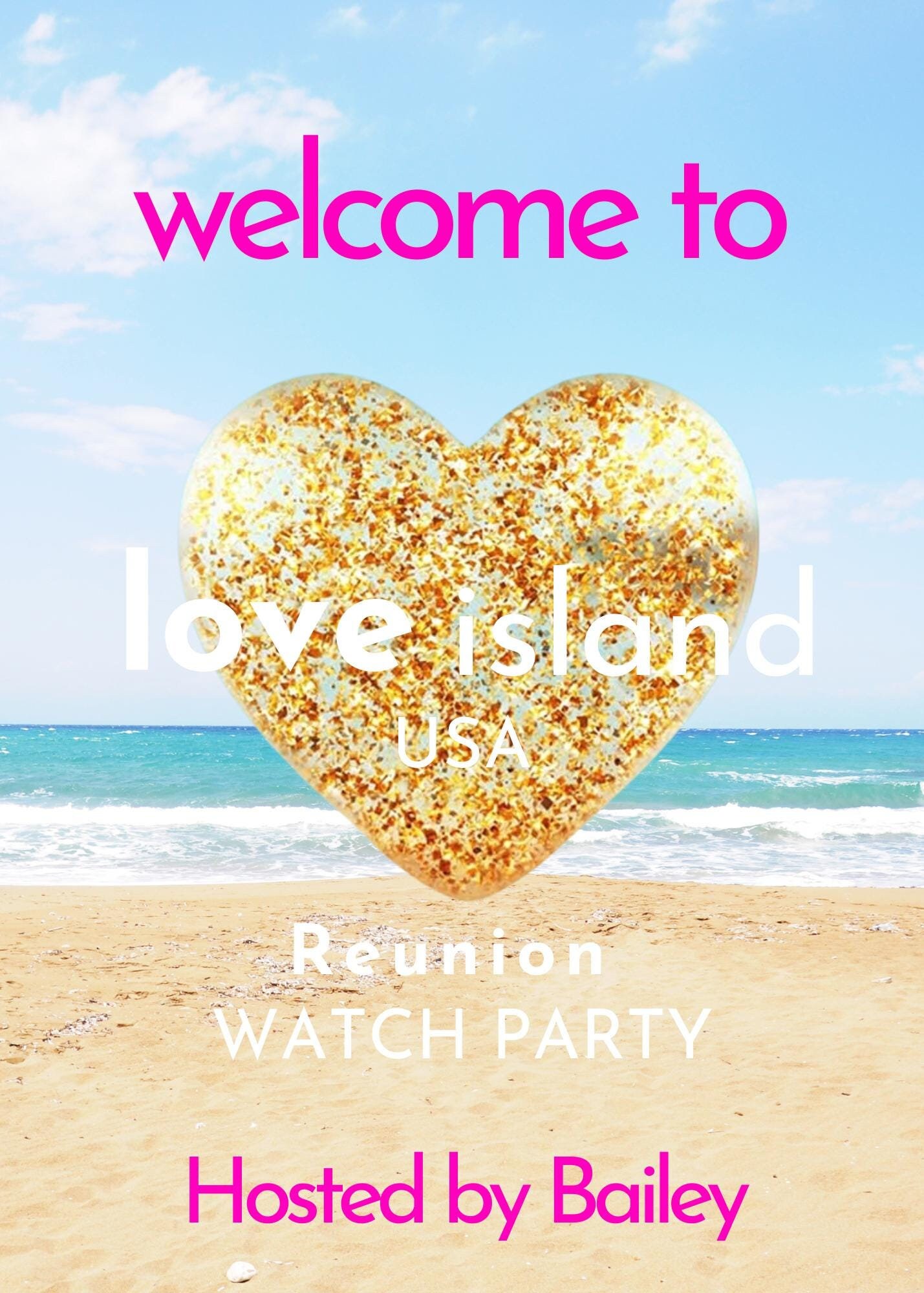 Island Watch Party Sign Digital Download - Etsy