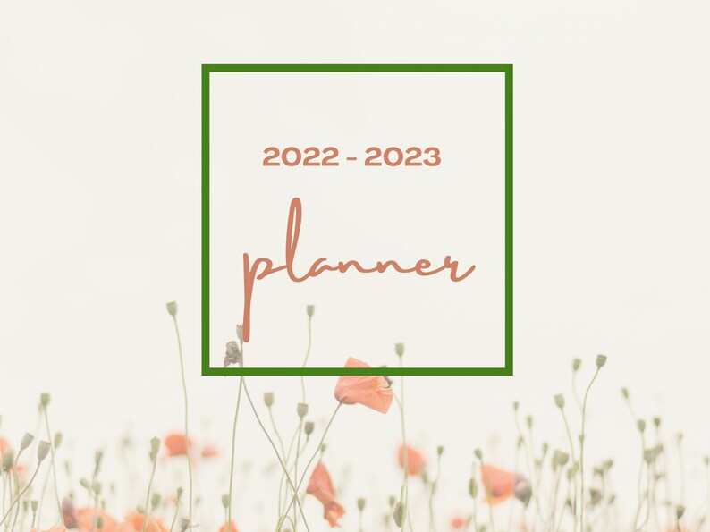 Floral-themed Yearly Calendar Digital Download - Etsy