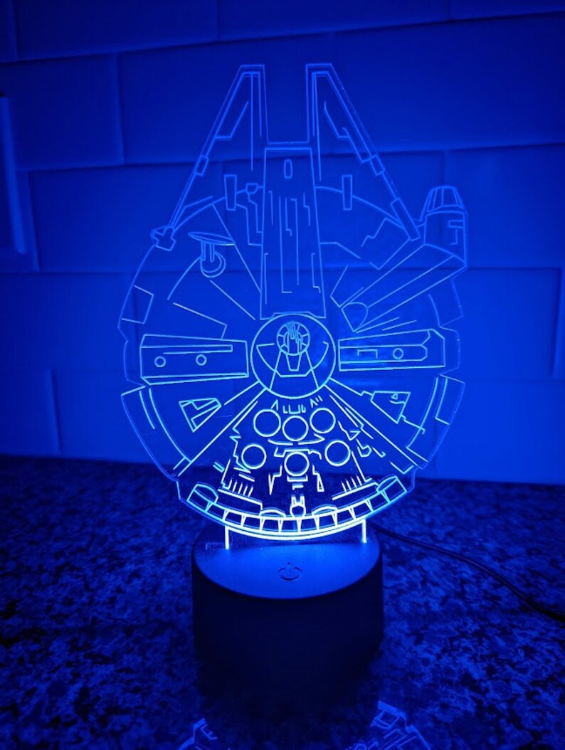 Millennium Falcon Edge Lit Acrylic Night Light - Etsy