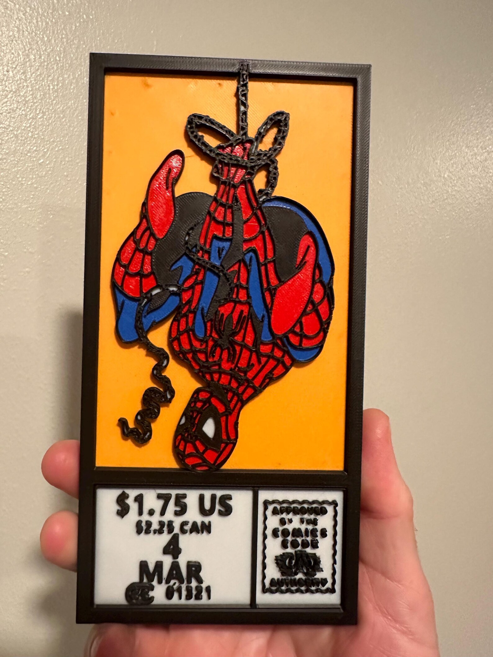 Spidey 3D Printed Cornerbox Art - Etsy