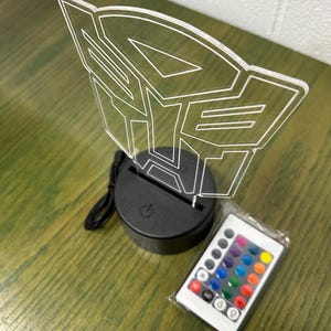 Transformers Edge Lit Acrylic Night Light - Decepticon, Megatron ...