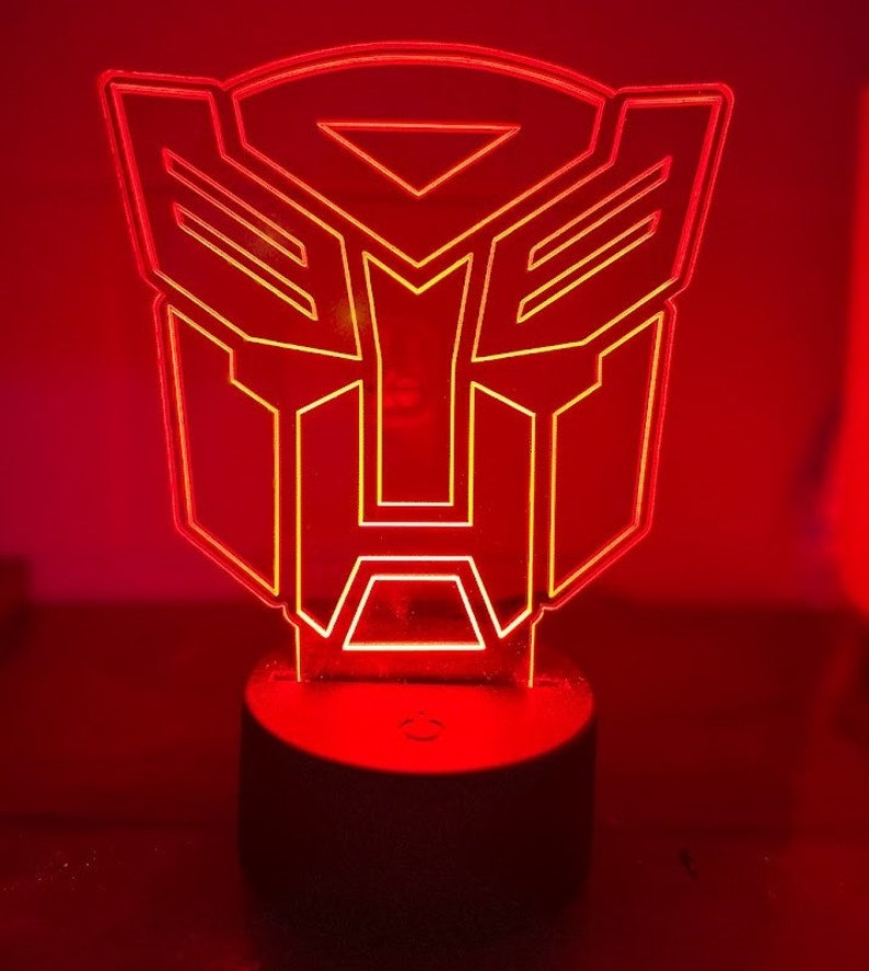 Transformers Edge Lit Acrylic Night Light Decepticon, Megatron, Autobot ...