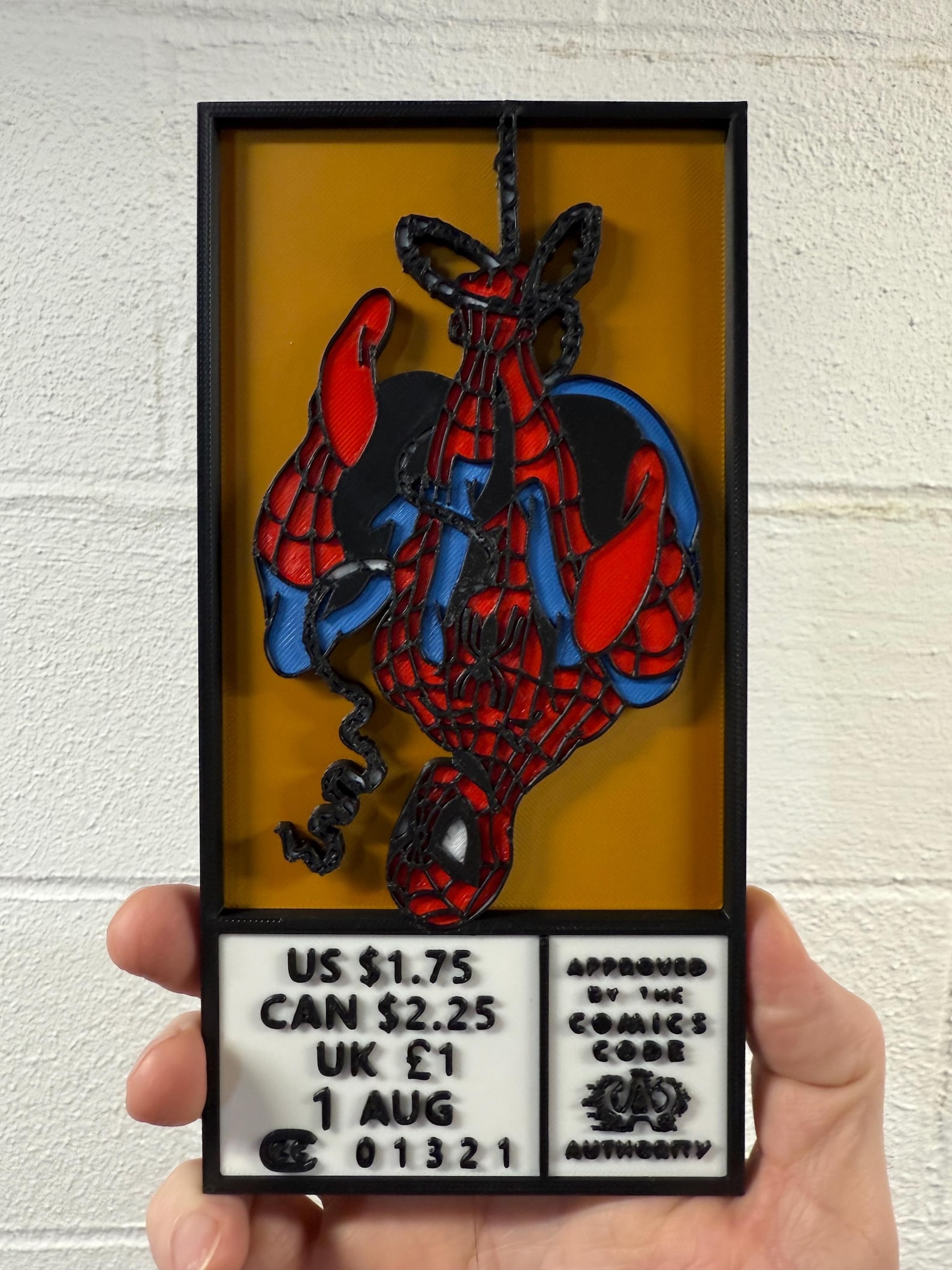 Spidey 3D Printed Cornerbox Art - Etsy