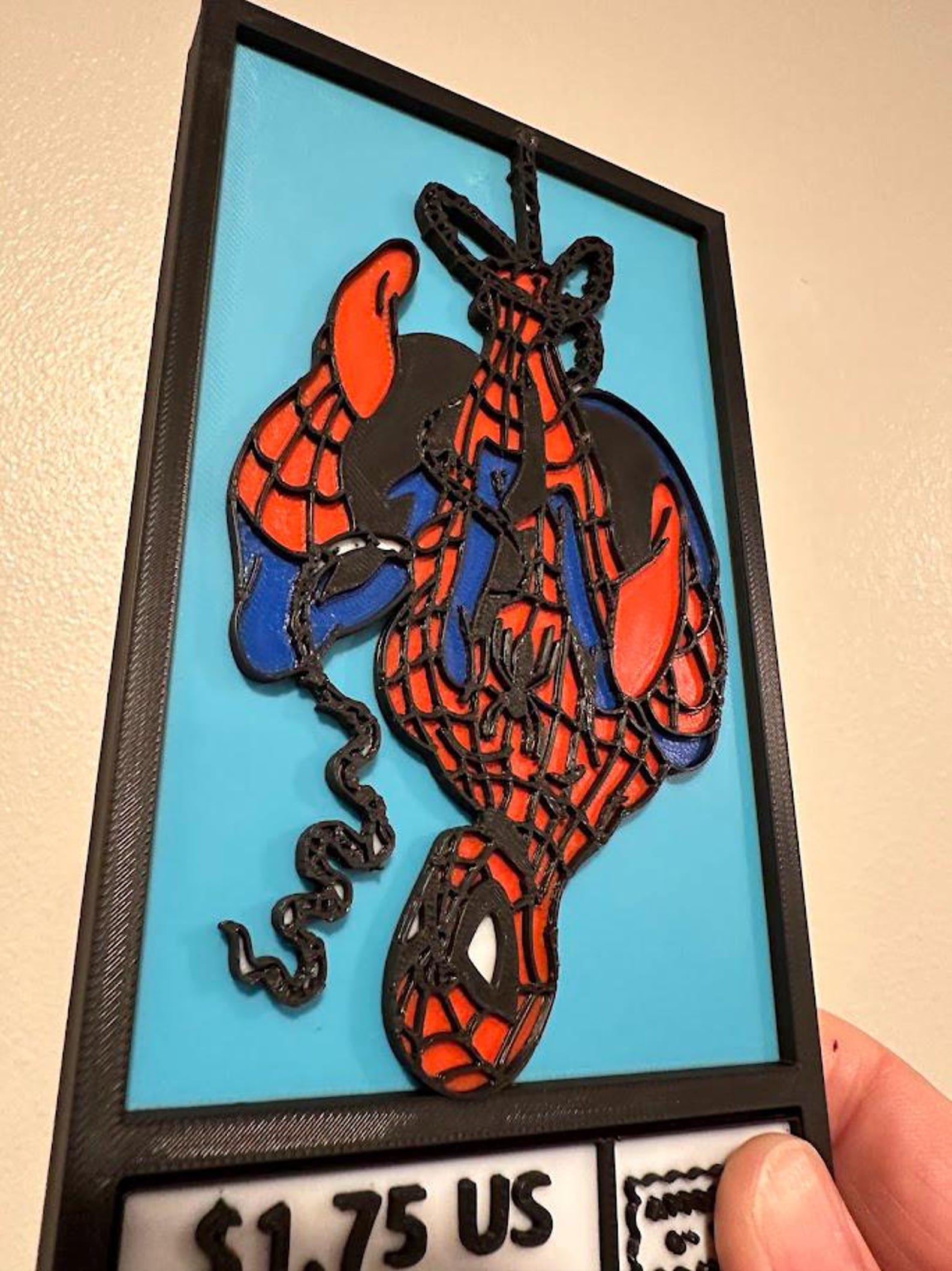 Spidey 3D Printed Cornerbox Art - Etsy