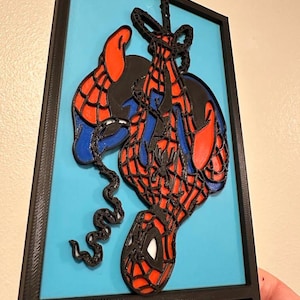 Spidey 3D Printed Cornerbox Art - Etsy