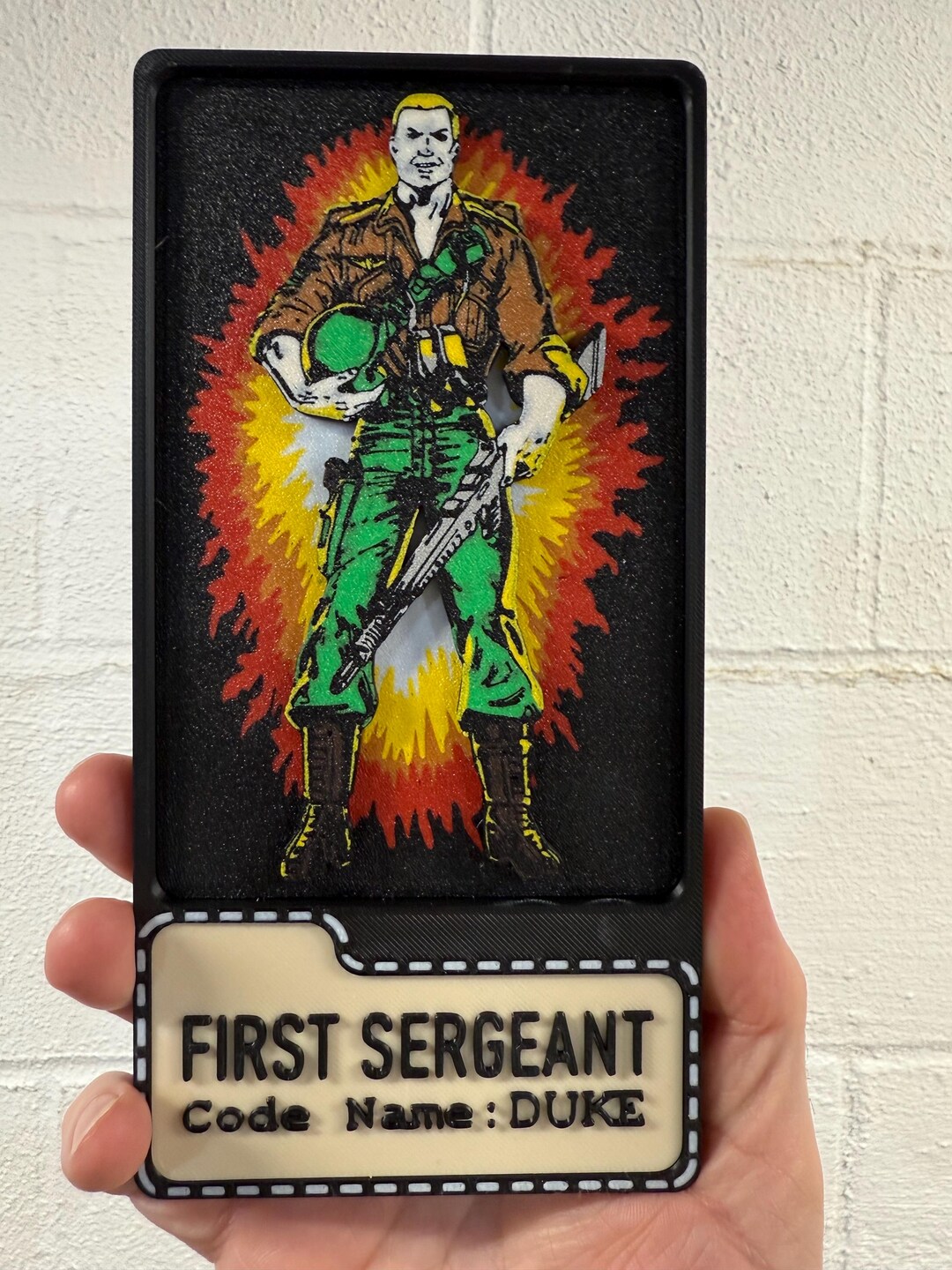 Duke 3D Printed Card Back Art Sign - Etsy