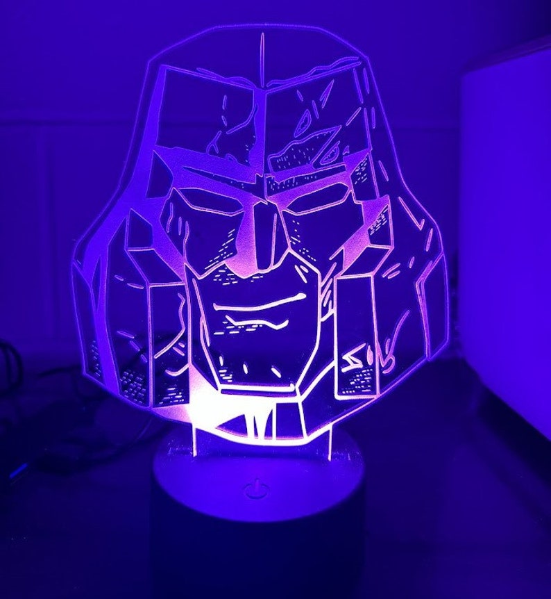 Transformers Edge Lit Acrylic Night Light Decepticon, Megatron, Autobot ...