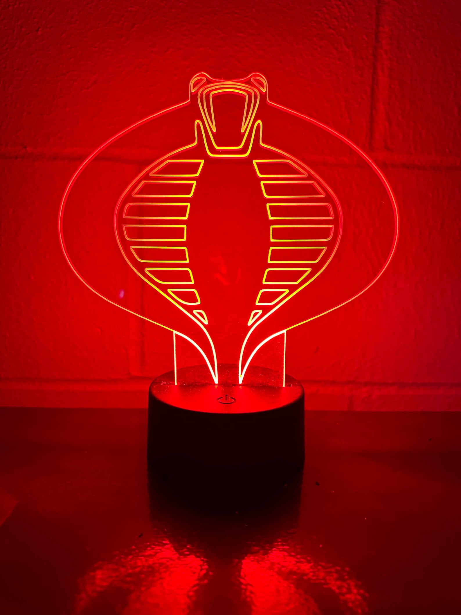 GI Joe Edge Lit Acrylic Night Light - Cobra Insignia or Snake Eyes - Etsy