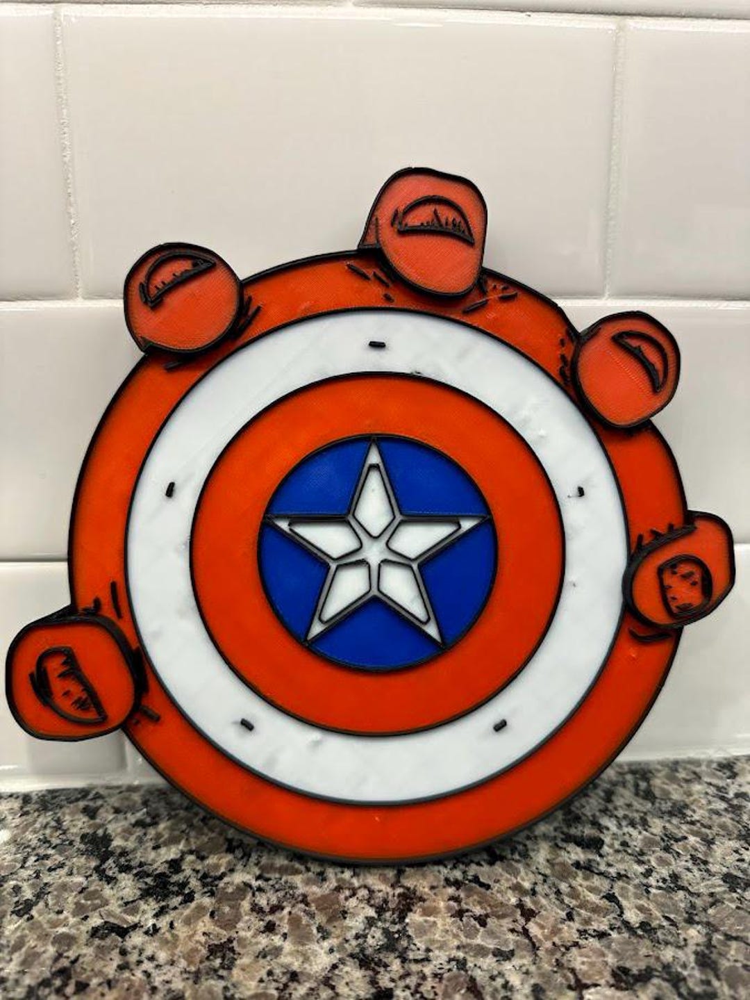 Red Hulk Captain Shield Crunch 3D Print - Etsy