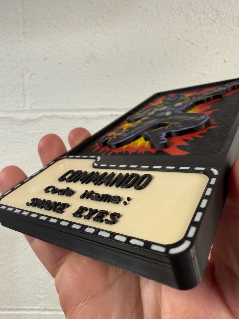 Snake Eyes 3D Printed Card Back Art Sign - Etsy