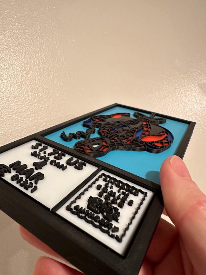 Spidey 3D Printed Cornerbox Art - Etsy