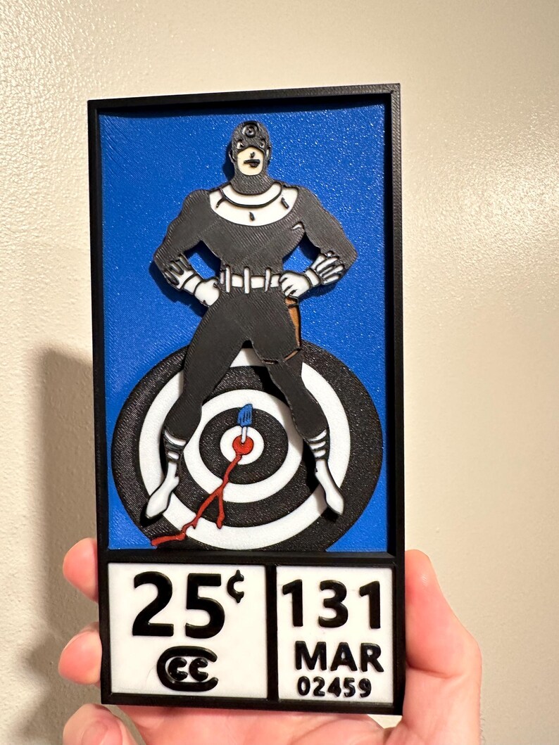 Bullseye 3D Printed Corner Box Art Sign - Etsy