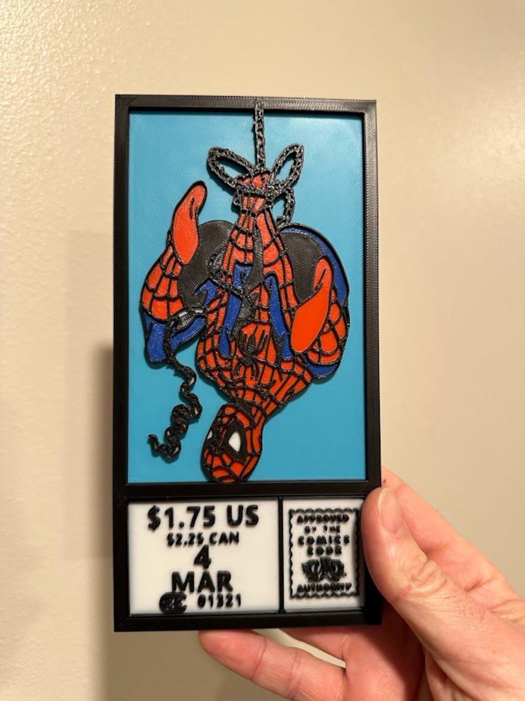 Spidey 3D Printed Cornerbox Art - Etsy