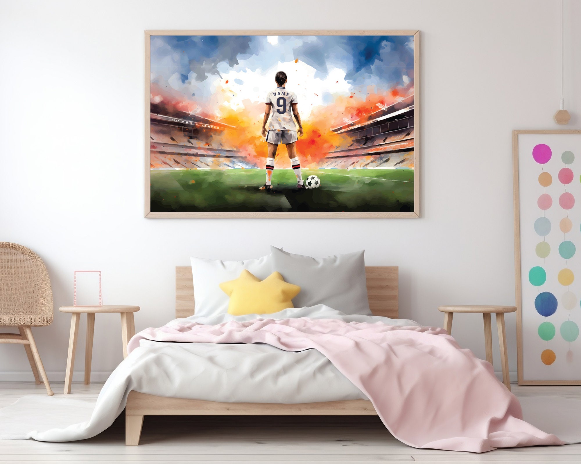 Custom Soccer Girl Watercolor Wall Art Digital Download Soccer Print ...