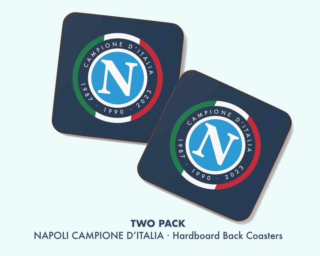 Napoli Campione Ditalia 2 Pack Hardboard Back Coasters Napoli Beer ...