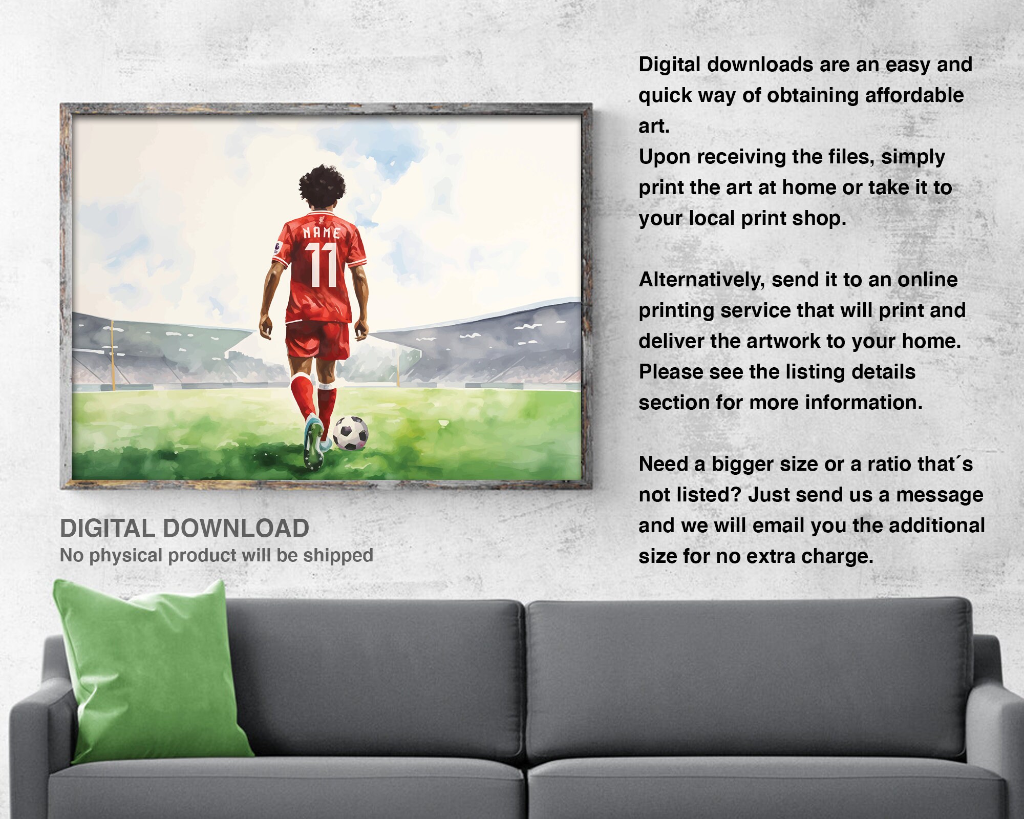 Personalized Liverpool Poster Digital Download Custom Football Wall Art ...