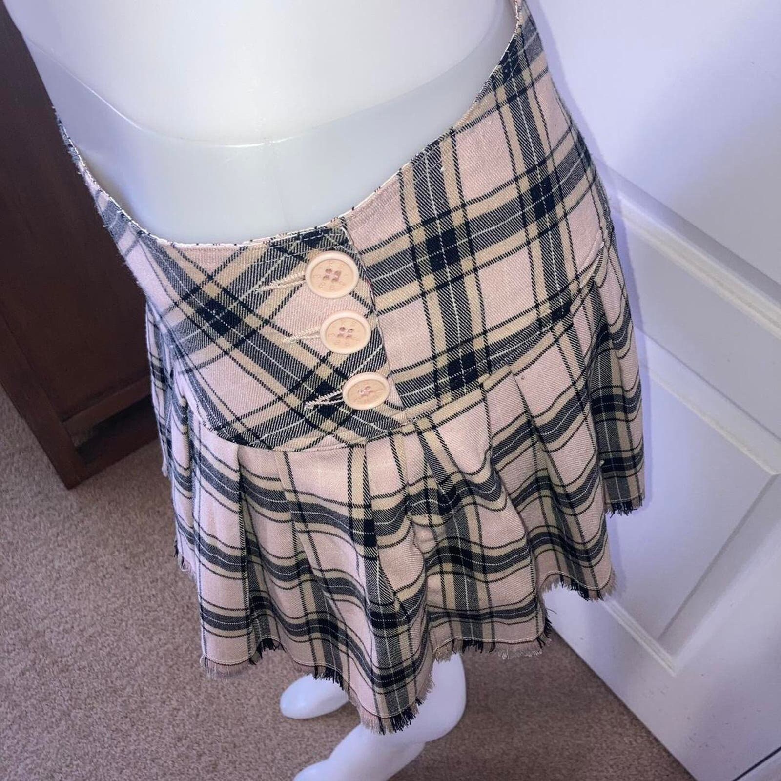 Vintage 90s Y2k Plaid Pleated Mini Skirt - Etsy