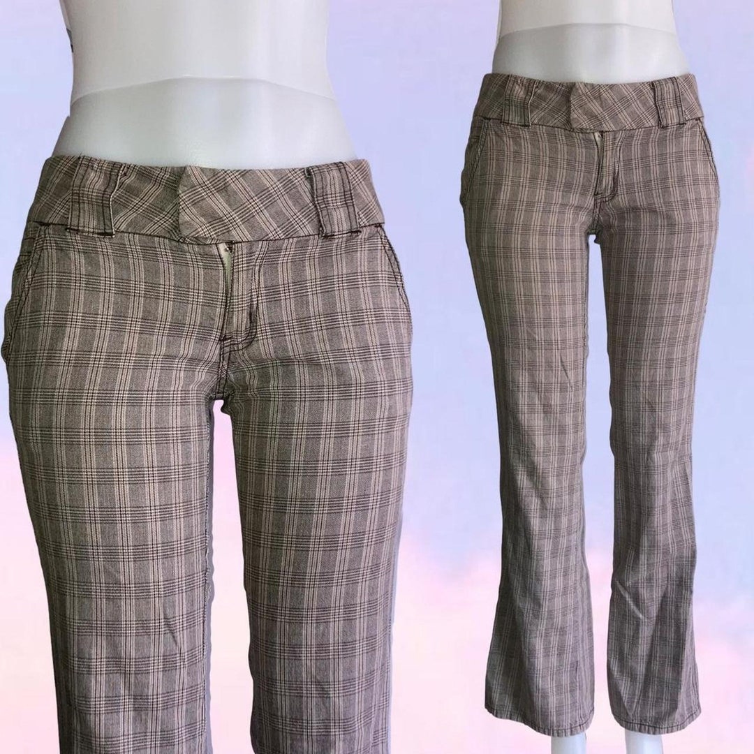 Vintage 90s Y2k Plaid Pants - Etsy