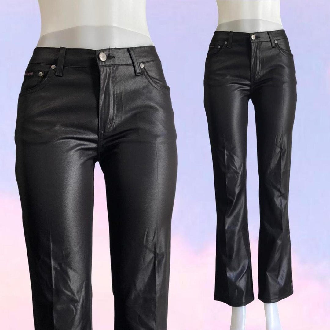 Vintage 90s Y2k Shiny Iridescent Flare Pants - Etsy