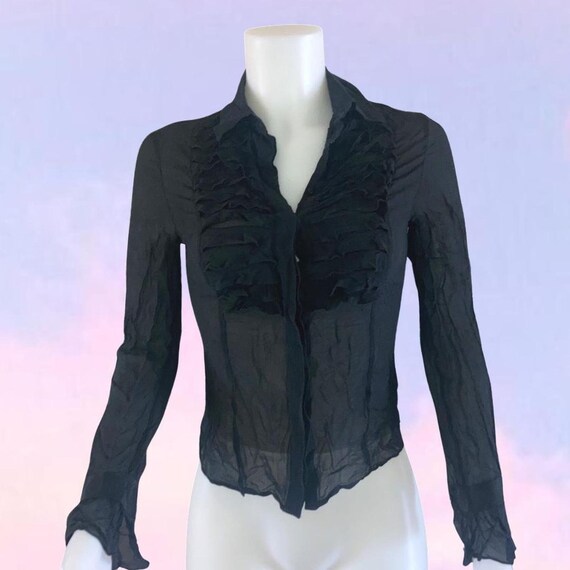 Vintage y2k ruffle button - Gem