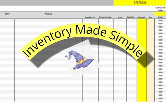 Simple Inventory Sheet - Etsy