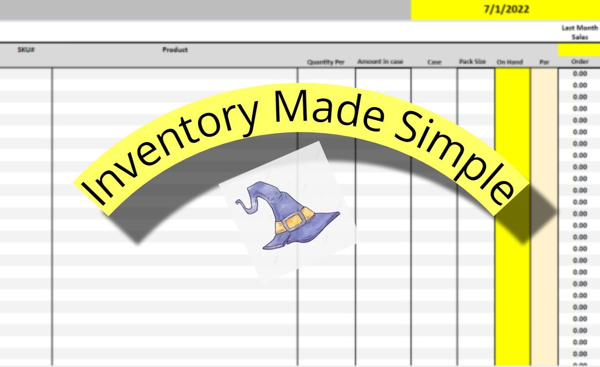 Simple Inventory Sheet - Etsy