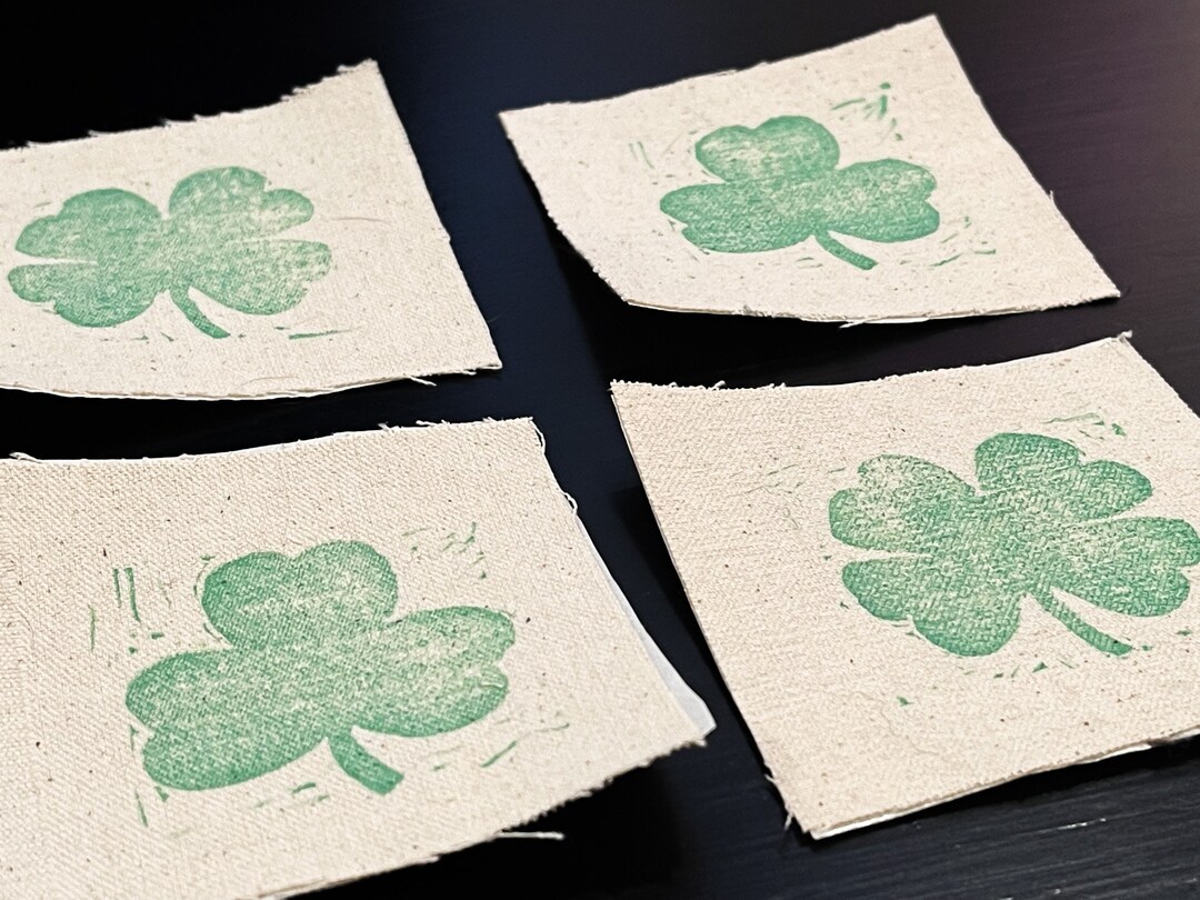 Large Linocut Eraser Print Iron-on or Sew-on Canvas Patch - Etsy