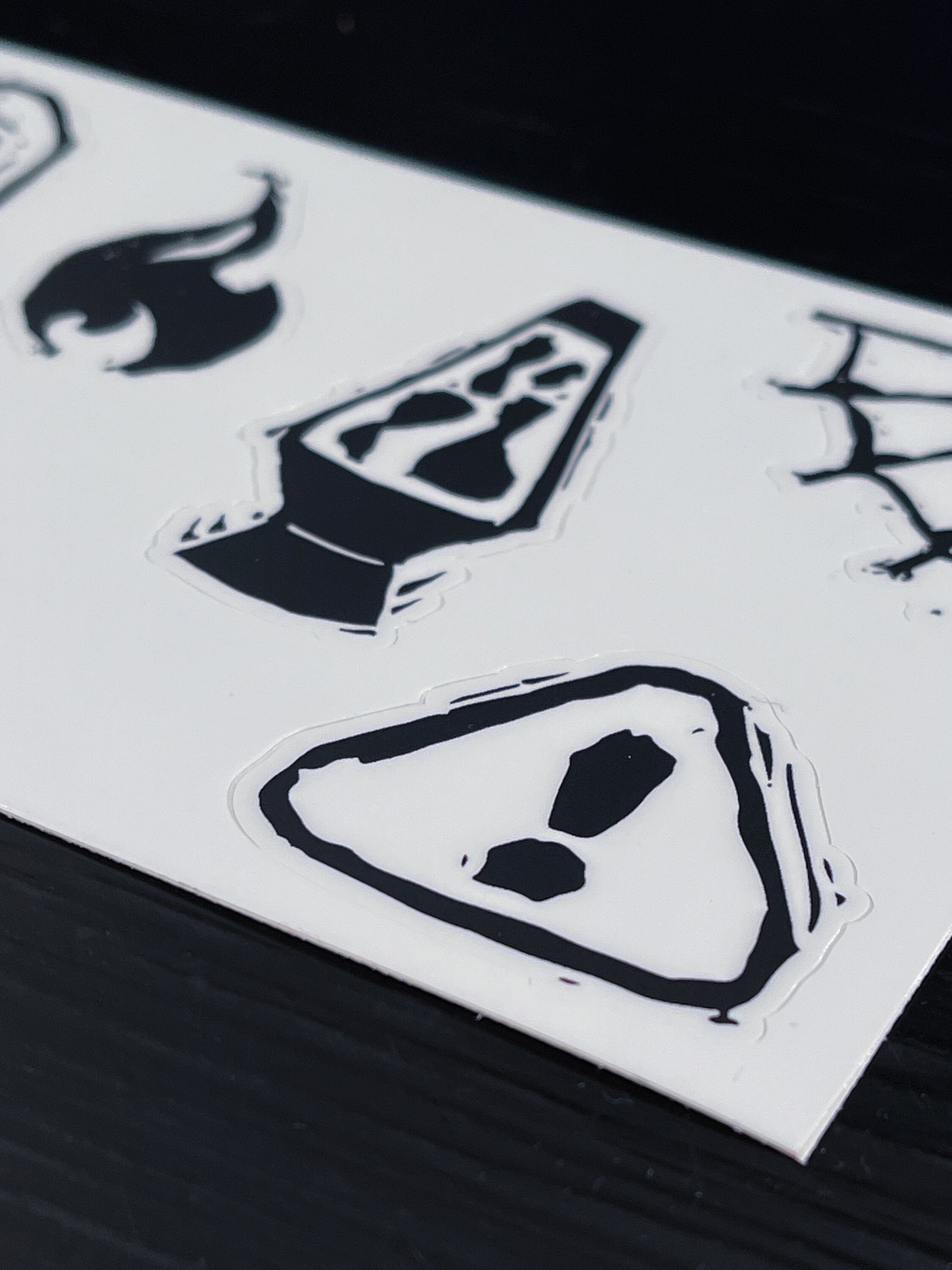 Linocut Eraser Print Sticker Sheet - Etsy