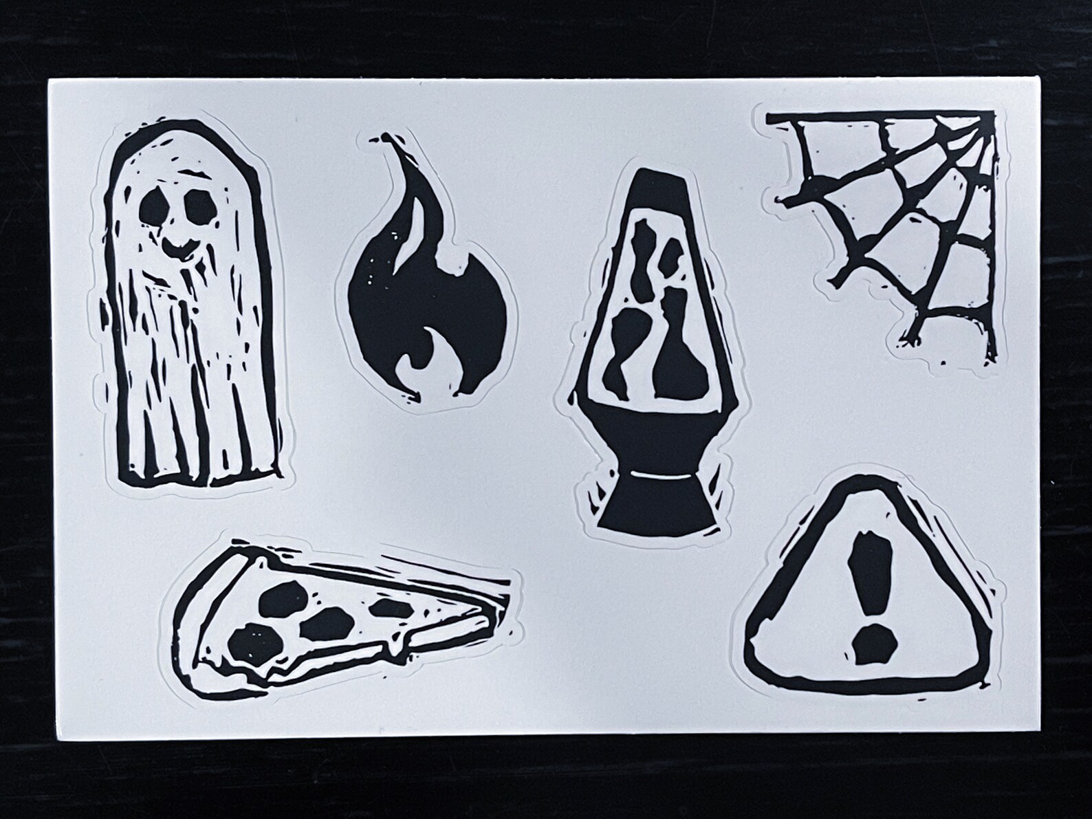 Linocut Eraser Print Sticker Sheet - Etsy