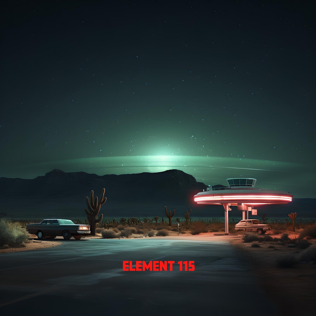 UFO UAP Element 115 UFO Desert 4 Original Artwork 13x19 Poster - Etsy