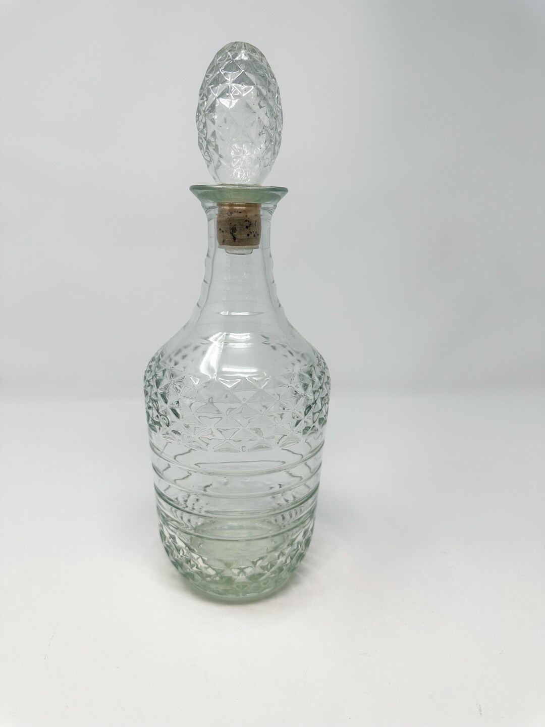 Clear Pineapple Decanter, Vintage Glass Bottle, Barware, Decor, or ...