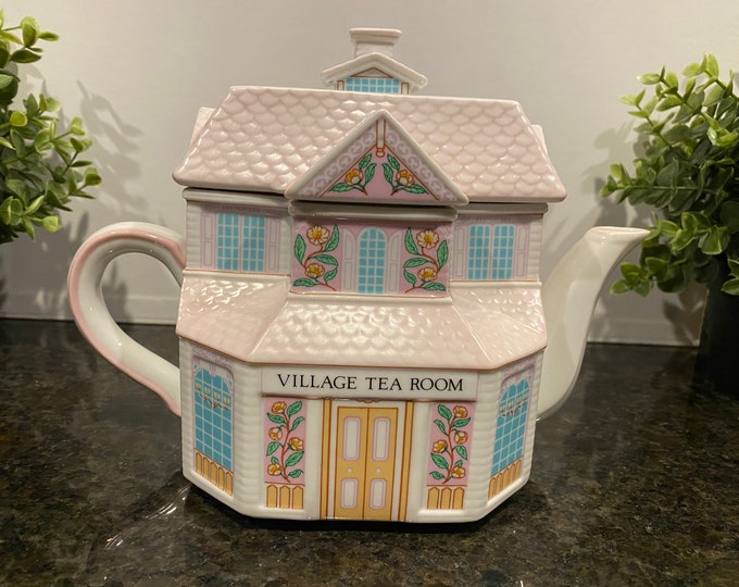 Lenox Village Teapot, 1991 Vintage Village Tea Room Lenox Spice ...