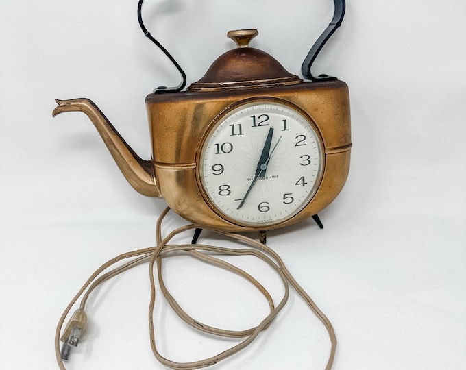 Teapot Wall Clock, Vintage General Electric *working* Corded Clock - Etsy