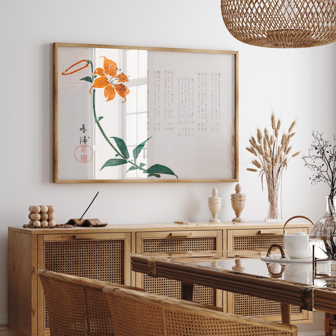 Japanese Lily - Flower - Japan Printable Art - Vintage Japan Lily ...