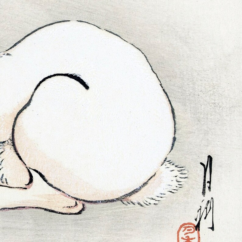 Japanese Rabbit Art - Vintage Rabbit Art - Japanese Wall Art - Japanese ...