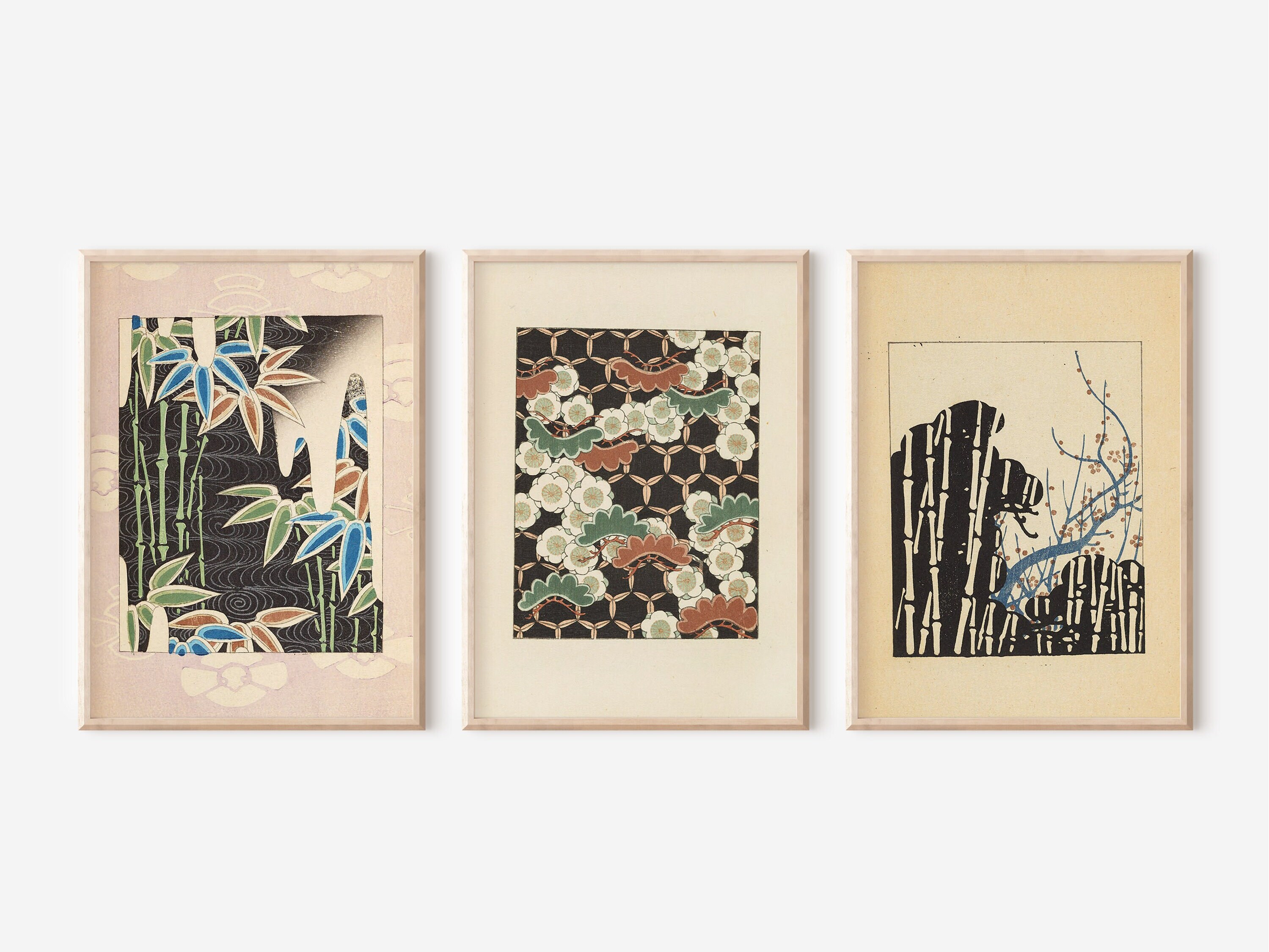 Set of 3 Minimalist Japanese Art - Bijutsukai Japanese Wall Art ...