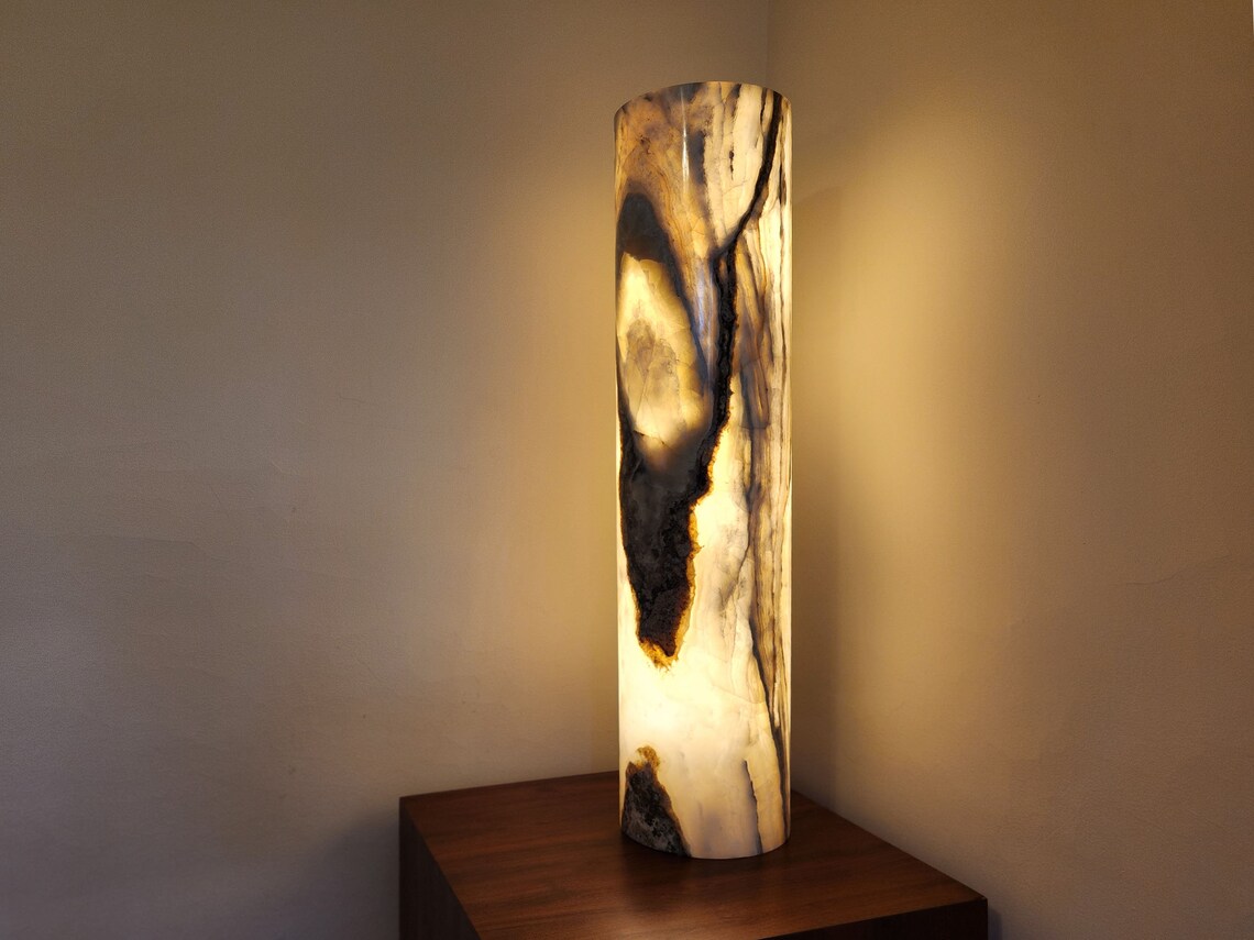 Onyx Column Lamp / Stone Lamp / Floor Lamp 40" - Etsy